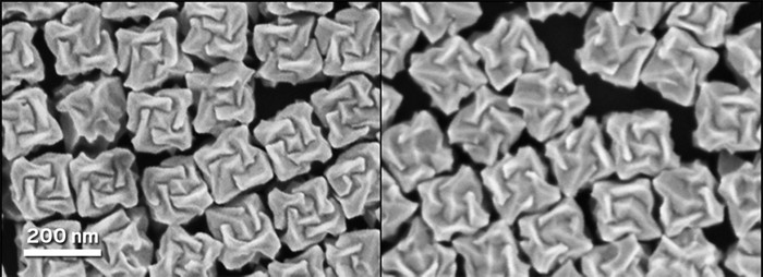 Guiding chiral nanoparticle growth