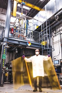 Light-converting material enhances plant growth